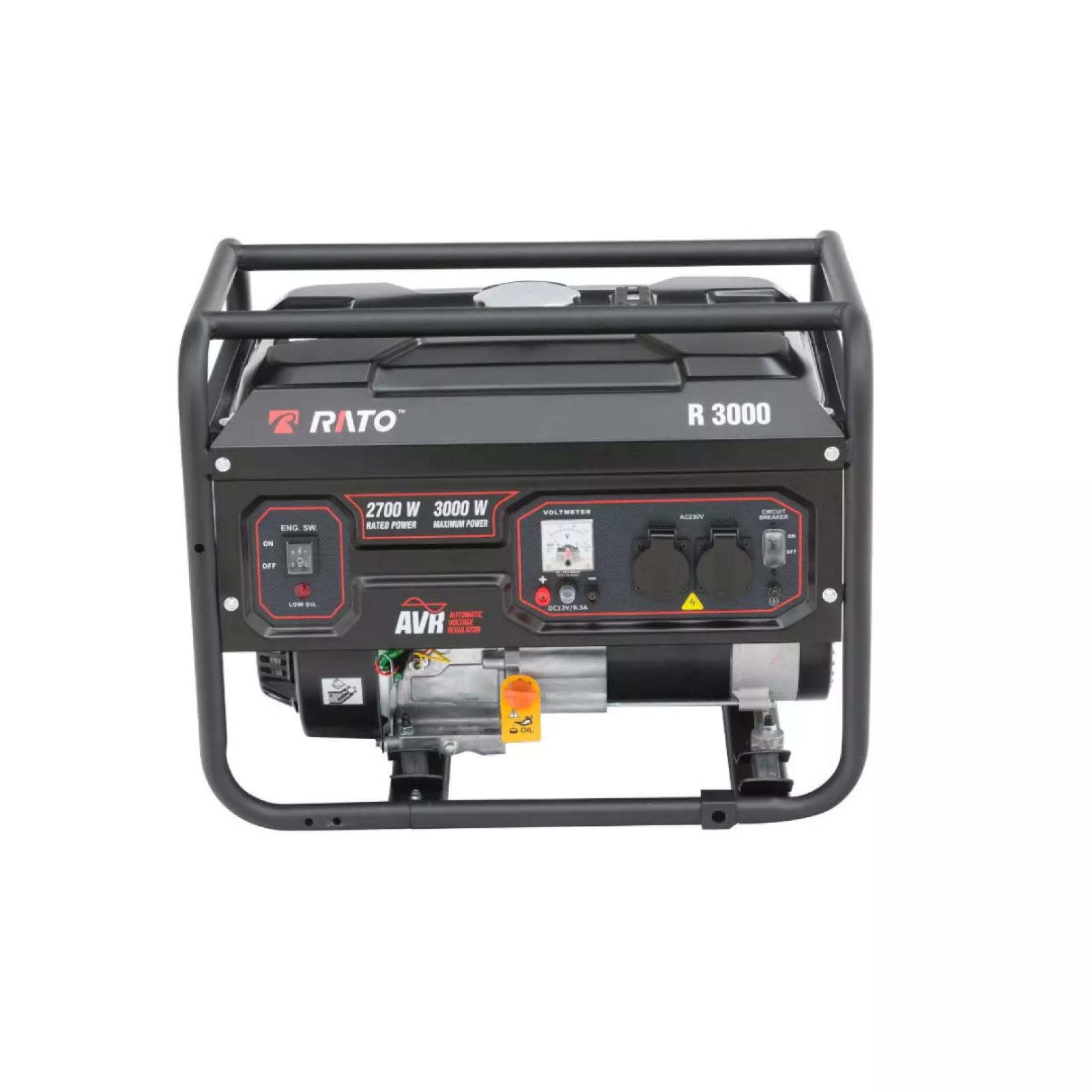 Generator de curent monofazat RATO R3000-L2, 3 kW, AVR, benzina - UGT70B22B4TRT/0076