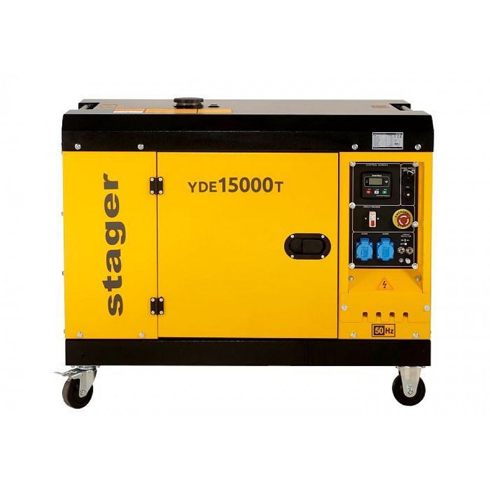 Generator insonorizat STAGER YDE15000T 11580015000T, diesel, monofazat ...