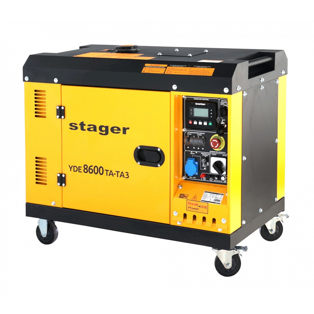 Stager YDE8600TA-TA3 V2 Generator insonorizat 7.5kVA, 3000rpm, dual ...