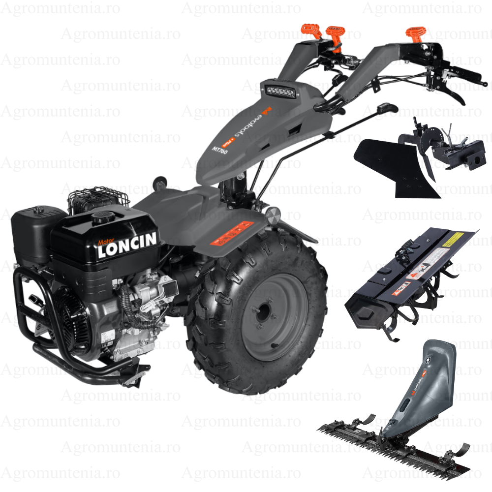Motocultivator Evotools PLUS MT760A, motor benzina Loncin, 4 timpi, 420 ...